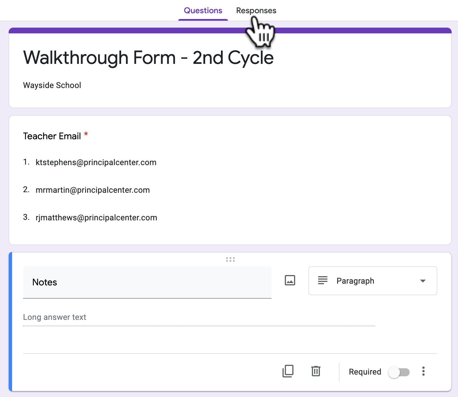 How To Make A Classroom Walkthrough Form in Google Forms & Email Your ...