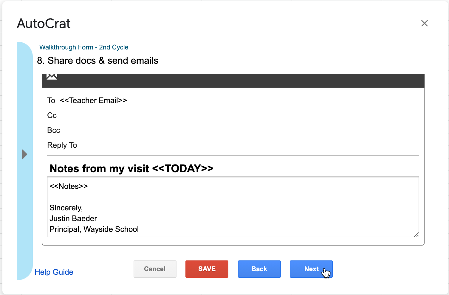 How To Make A Classroom Walkthrough Form in Google Forms & Email Your ...